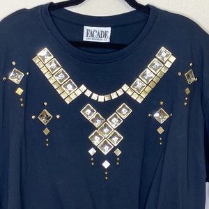 FACADE | Tops | Vintage Jewel Top By Facade Xl | Poshmark